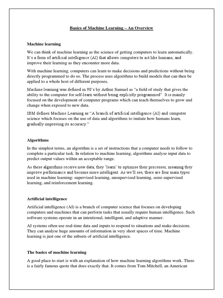 Machine Learning | PDF | Machine Learning | Statistical Classification