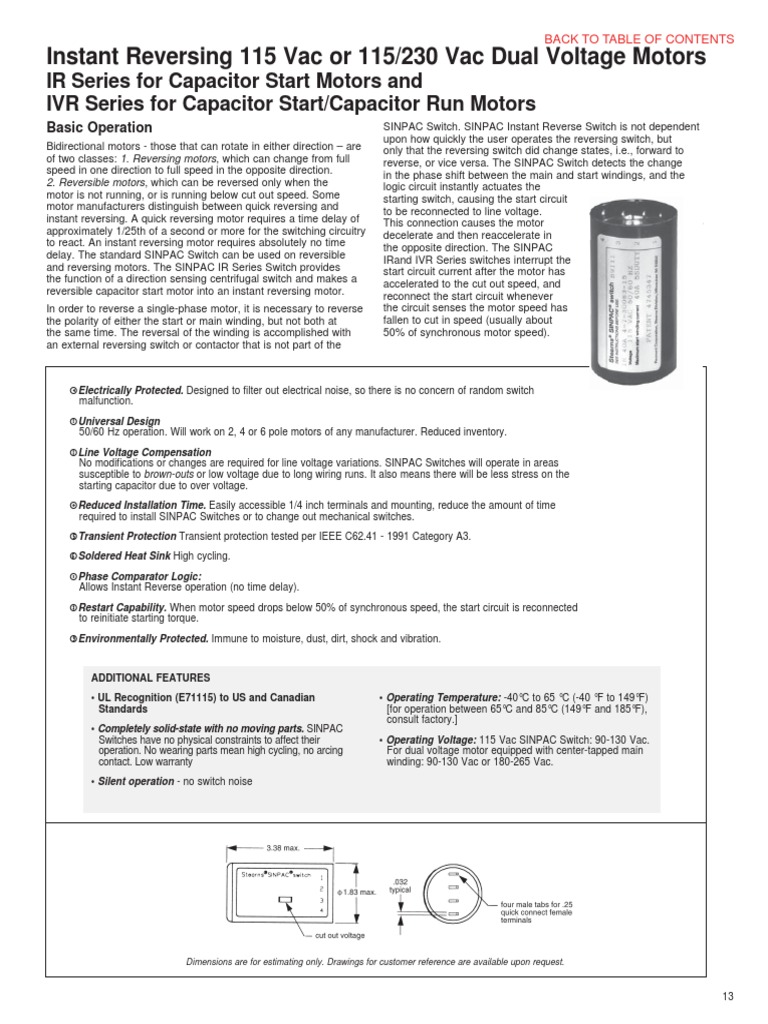 2020 IR IRV Series | PDF | Electric Motor | Switch