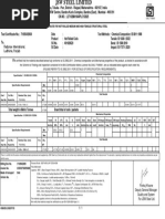 JSW Steel MTC | PDF | Ultimate Tensile Strength | Strength Of Materials