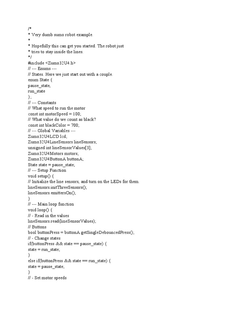 Very Dumb Sumo Robot Example Pdf 
