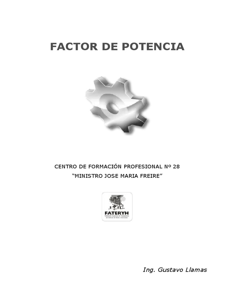 Factor De Potencia 1 Pdf Energia Electrica Impedancia Eléctrica