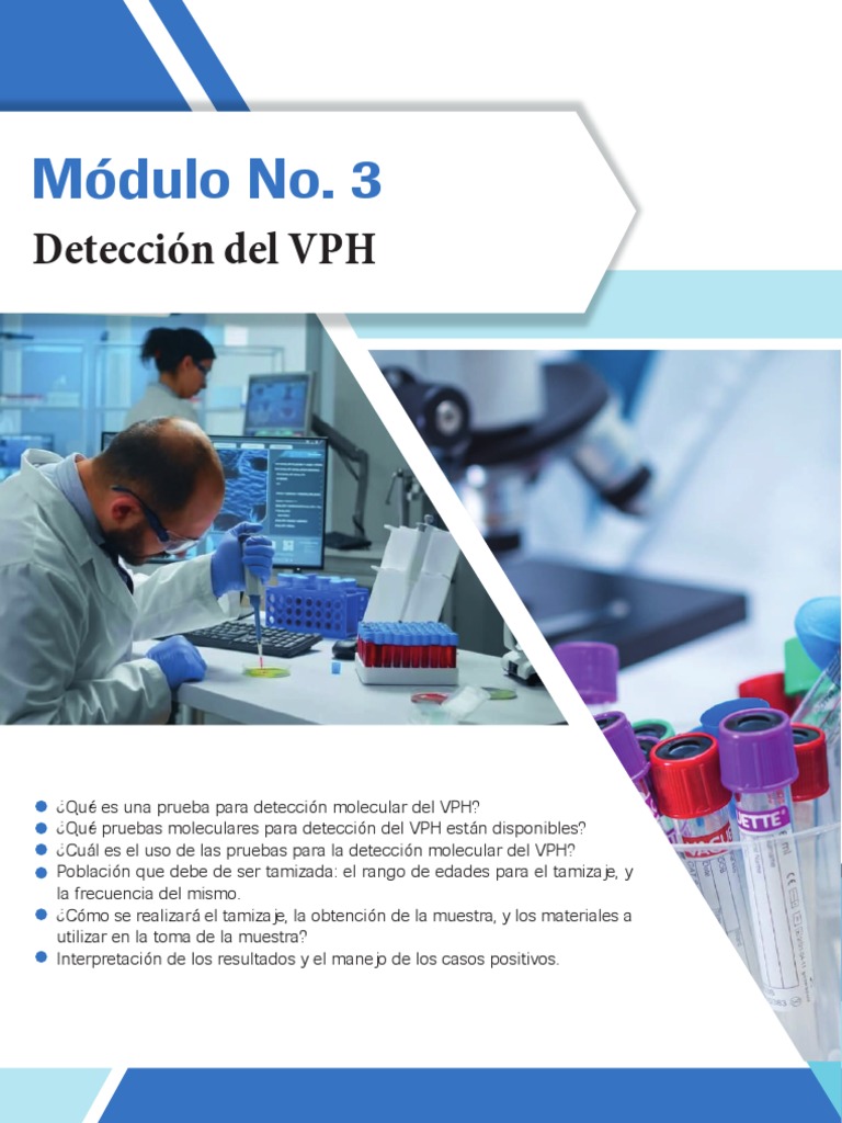 MÓDULO No3 Detección Del VPH (1) - Compressed | PDF | Cáncer de cuello uterino | Reacción en ...