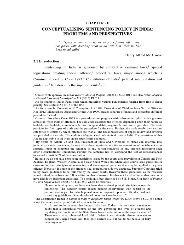 Conceptualising Sentencing Policy in India | PDF | Pardon | Sentence (Law)