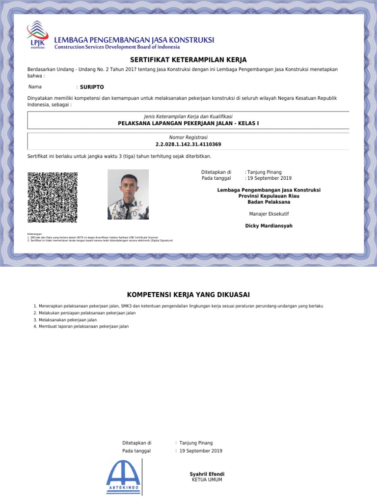 SKT JALAN SURIPTO PJ SBU | PDF