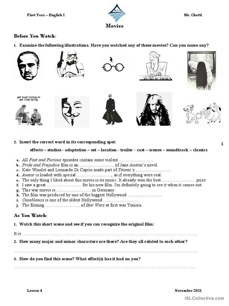 Movies Lesson Plan - An Updated Version | PDF