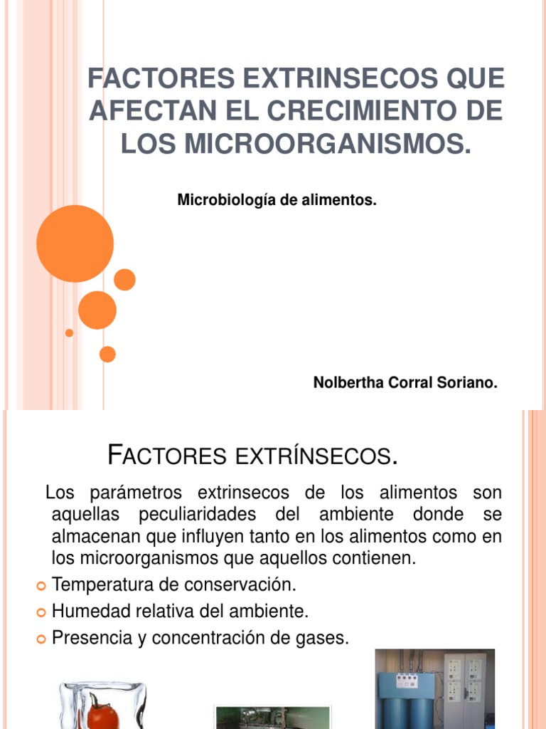 Factores Extrinsecos Que Afectan El Crecimiento de Los | PDF