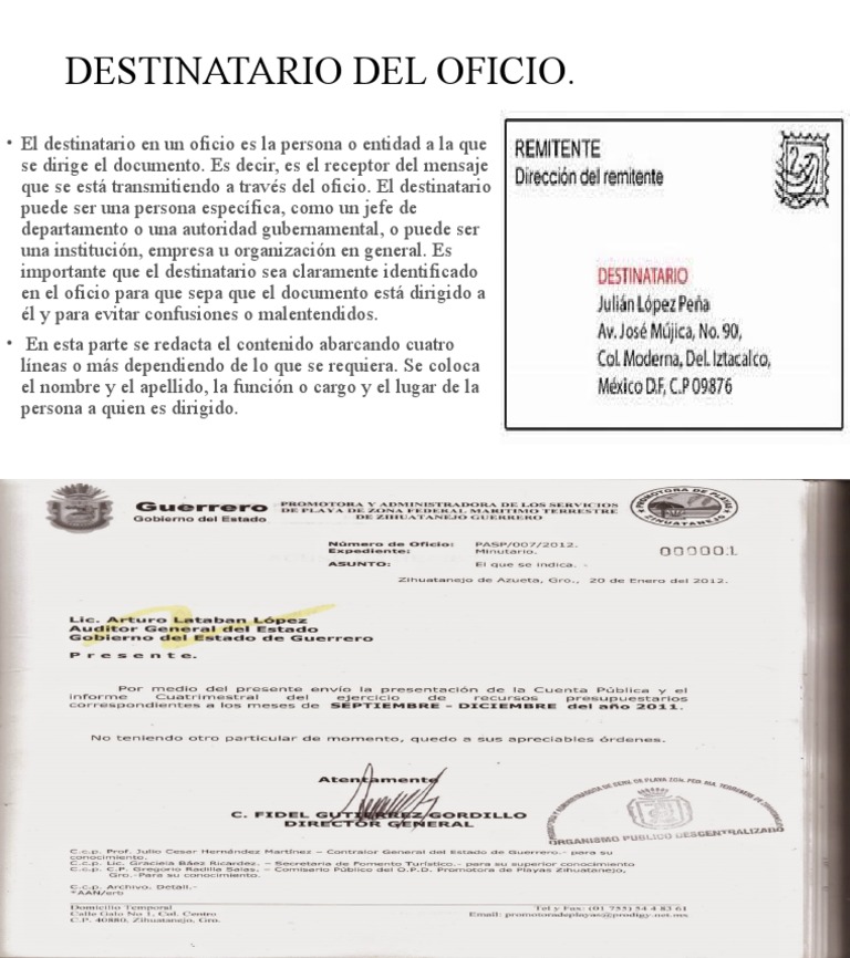 Destinatario Del Oficio-1 | PDF