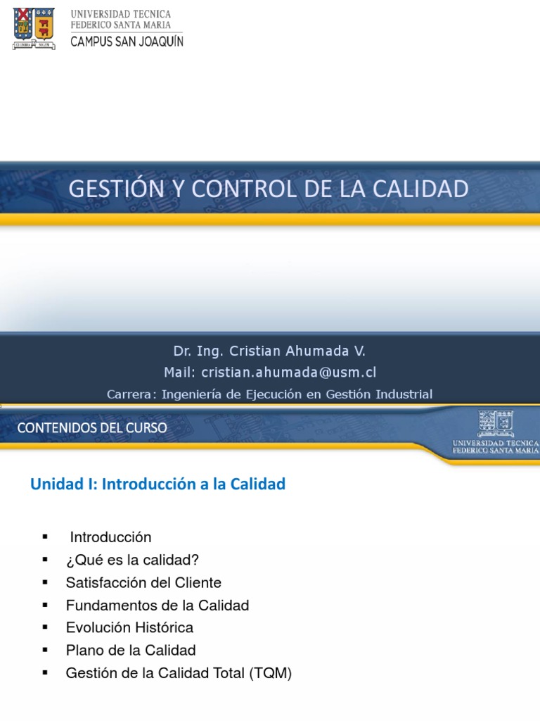 Clase 1. Concepto de Calidad | PDF | Calidad (comercial) | Producto (Negocio)