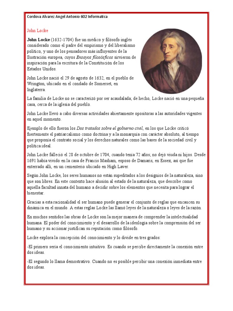 Filosofos | PDF | John Locke | Jean-Jacques Rousseau
