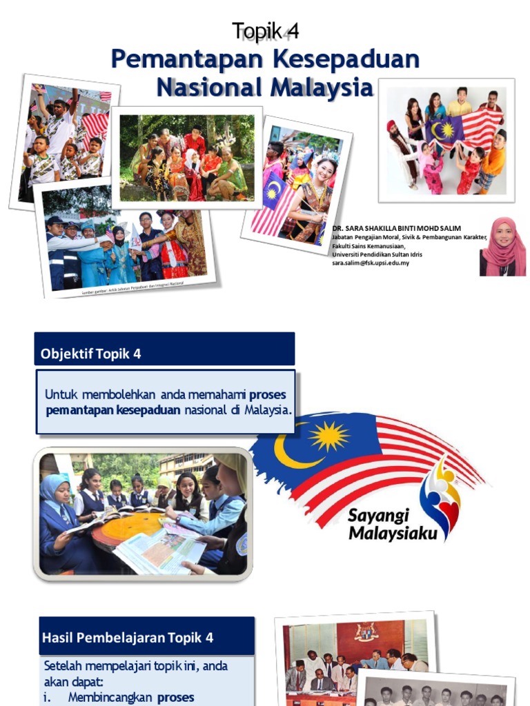 05 Topik 4 - Pemantapan Kesepaduan Nasional Malaysia | PDF