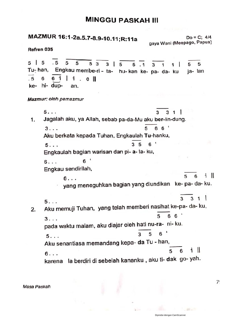 Mazmur Minggu Paskah 3 | PDF