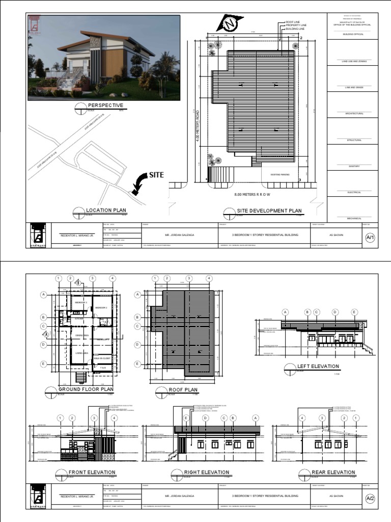 Salenga Residence Working Drawings | Download Free PDF | Roof | Culture ...