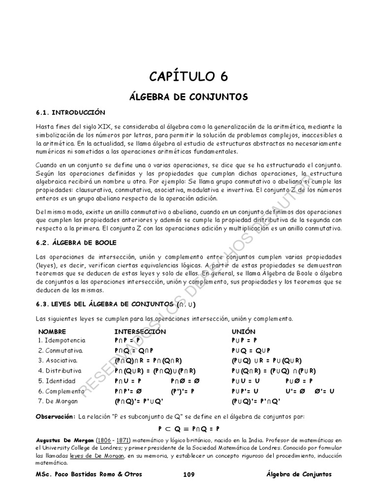 Álgebra de Conjuntos | Descargar gratis PDF | Prueba matemática | Axioma