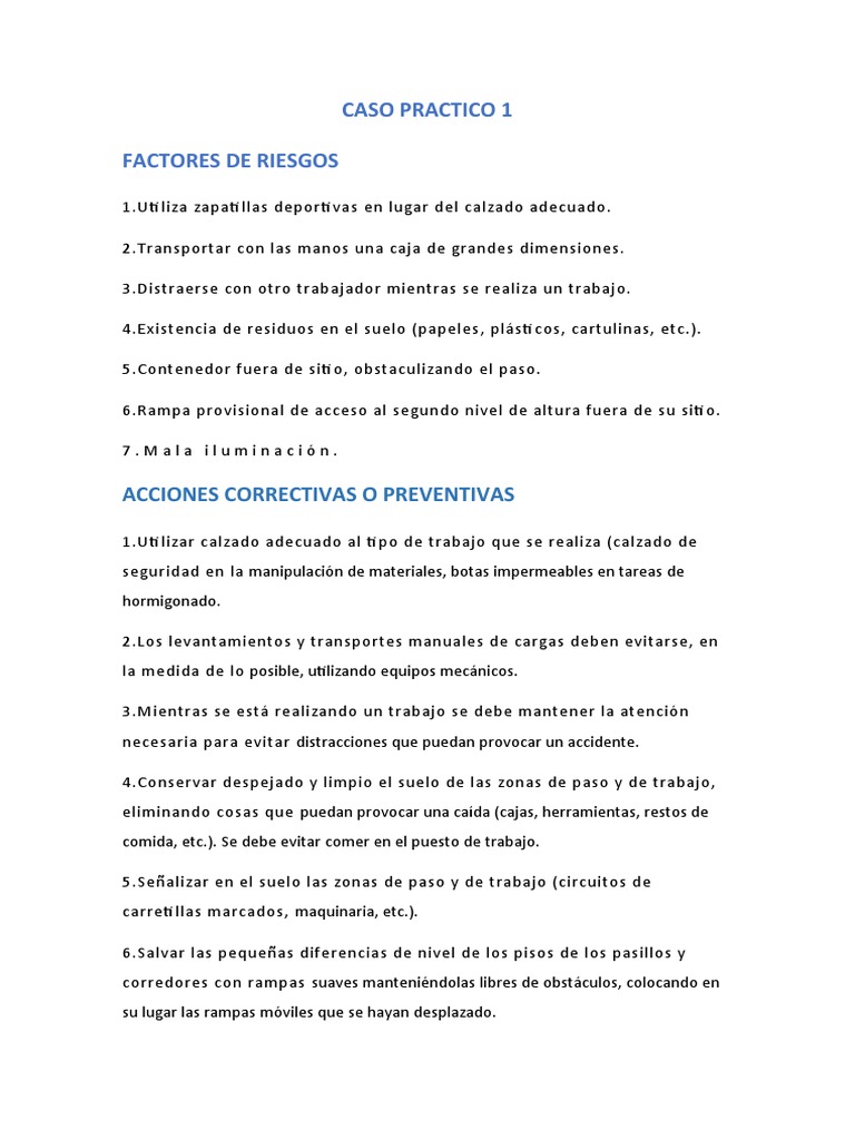 Caso Practico 1 Y 2 Pdf