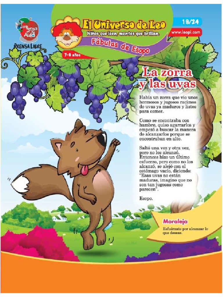 Fabula La Zorra y Las Uvas | PDF