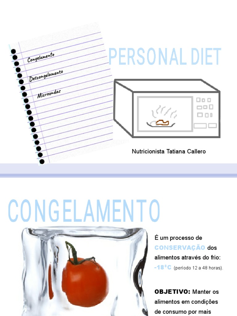 Slides Sobre Congelamento | PDF | Pães | Alimentos