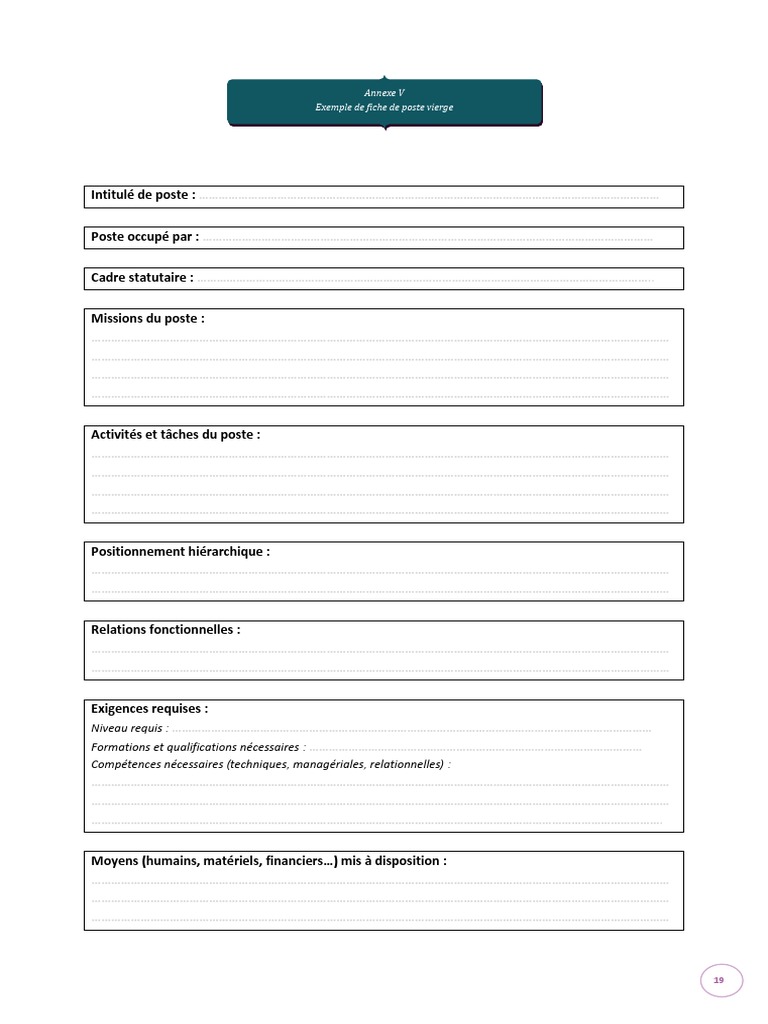 Guide-pour-l-elaboration-de-la-Fiche-de-Poste | PDF