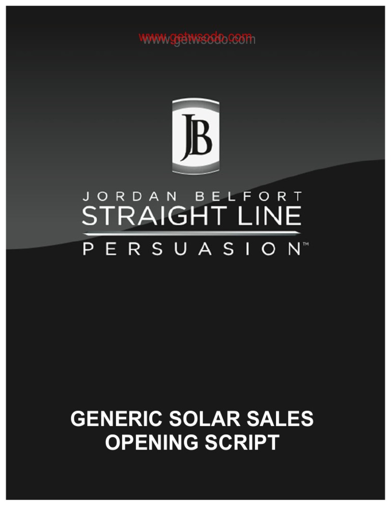 6 Generic Solar Sales Opening Script | PDF | Solar Power | Electrical Grid