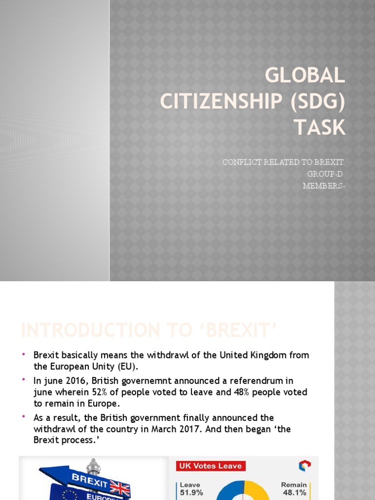 Global Citizenship (SDG) Task | PDF | Politics
