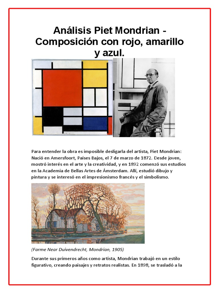 Analisis Piet Mondrian | PDF | Arte abstracto | Cubismo