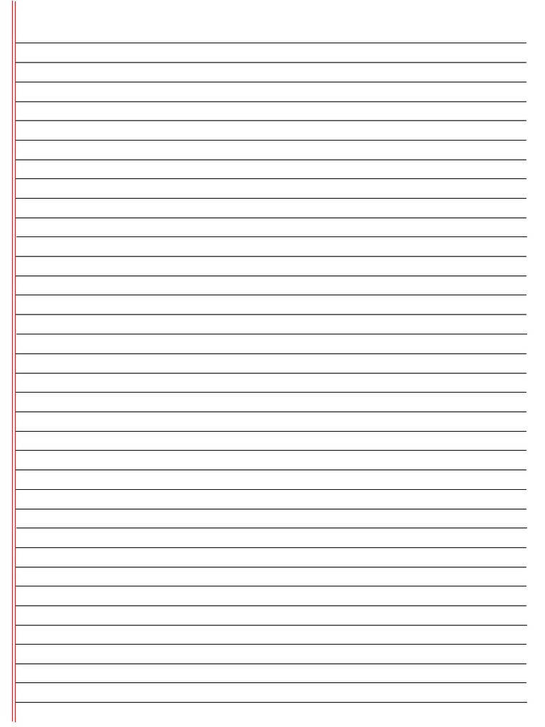 Plantilla para Escribir Recto en Folio Margen Estrecho Doble | PDF