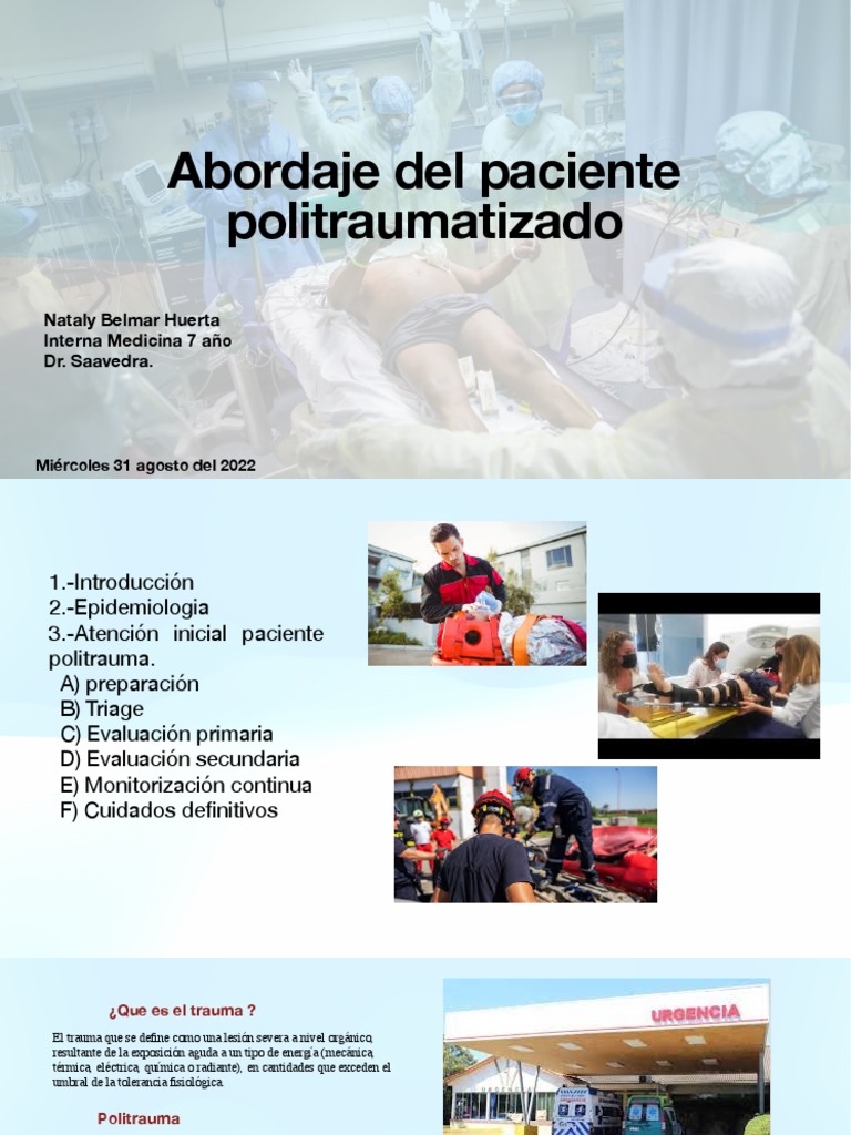 Abordaje Paciente Politraumatizado | PDF | Cuidado de la salud ...