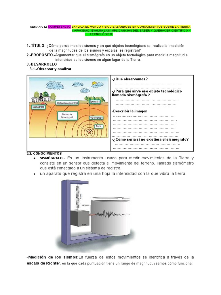 ¿Cómo percibimos los sismos y en que escals de medición se registran ...
