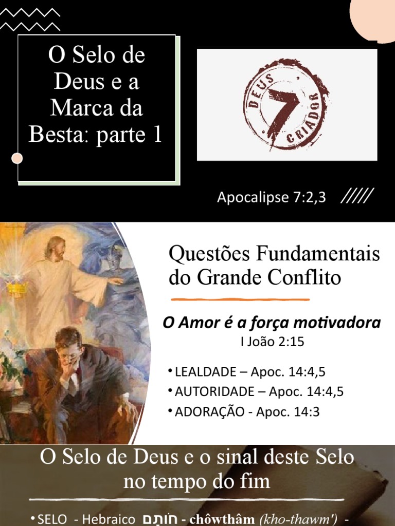 O Selo de Deus e A Marca Da Besta Parte 1 | PDF | Livro do Apocalipse | O Número do Monstro