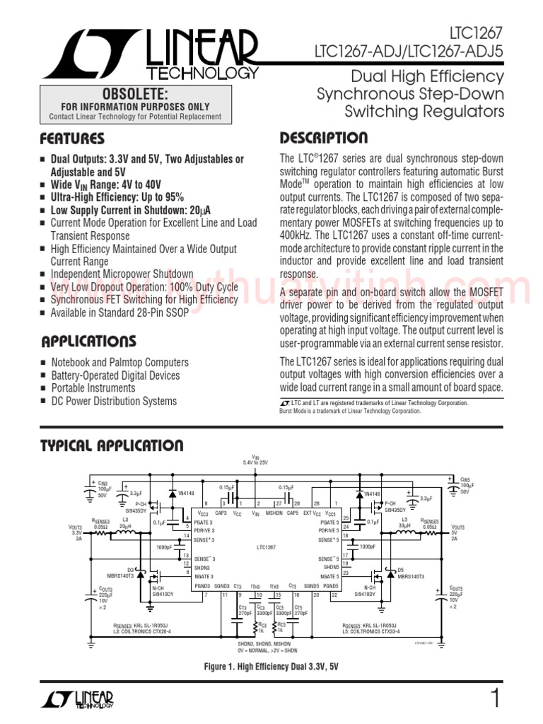 LTC 1267 F | PDF | Electrical Engineering | Electricity
