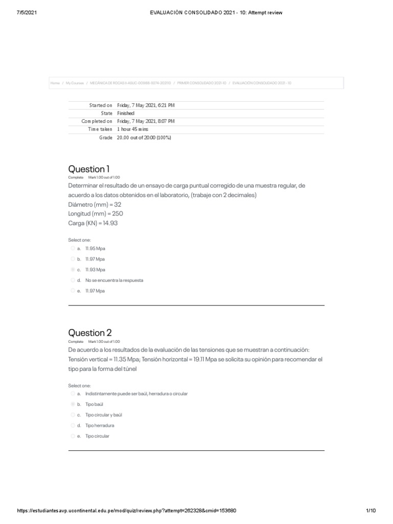 Evaluación Consolidado 2021 - 10 Nota 20 | PDF