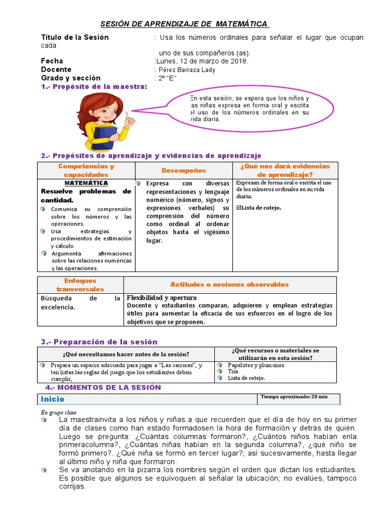 Sesion Matem 12-13 Mar (1) | PDF | Aprendizaje | Matemáticas