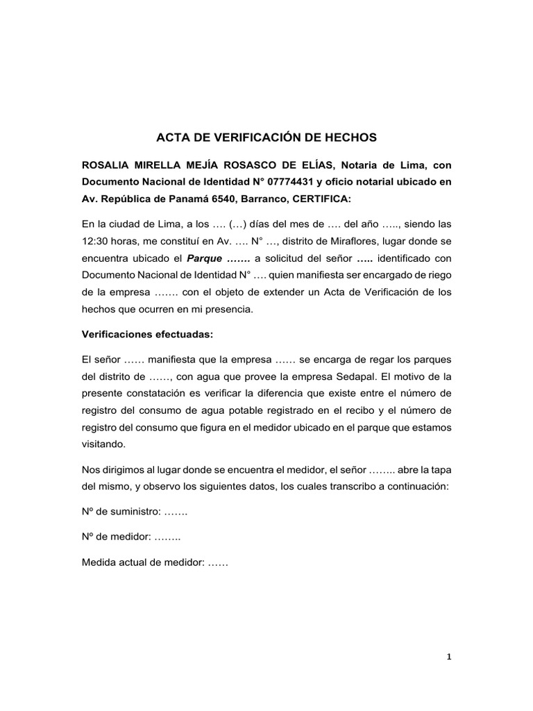 Acta Modelo 3 | PDF