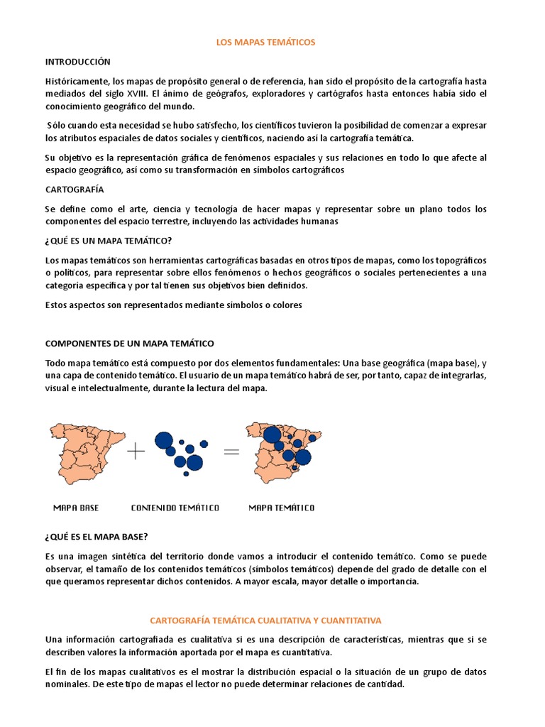 LOS MAPAS TEMÁTICOS-Cuantitativos y Cualitativos | PDF