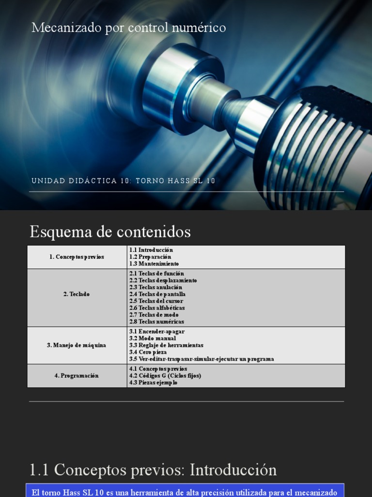 Manejo del Torno Haas SL 10 CNC | PDF | Programa de computadora ...