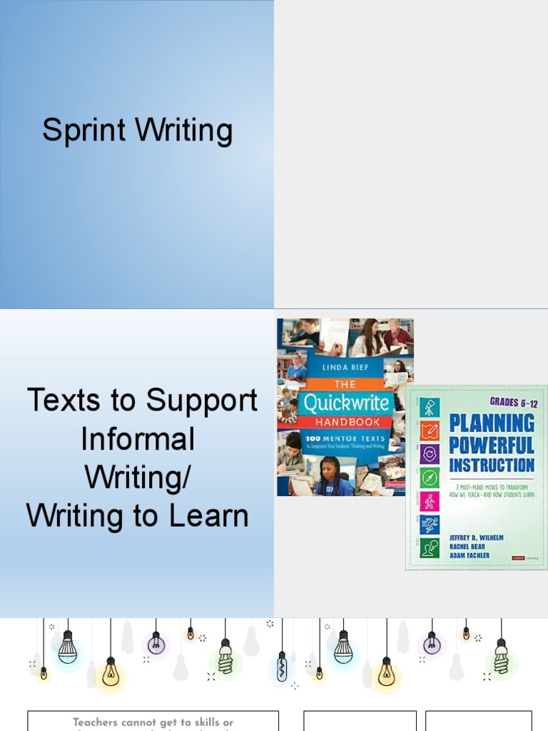 Sprint Writing | PDF