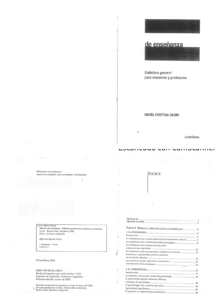 Davini Maria Cristina Metodos de Ensenanza | PDF