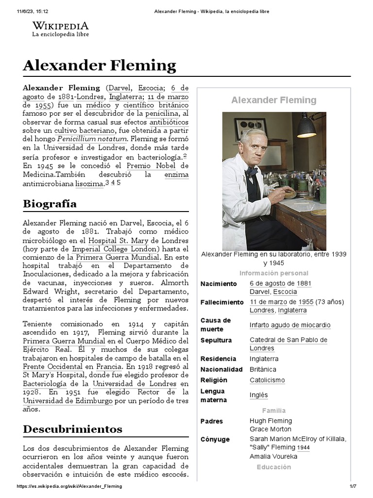 Alexander Fleming - Medicina | PDF