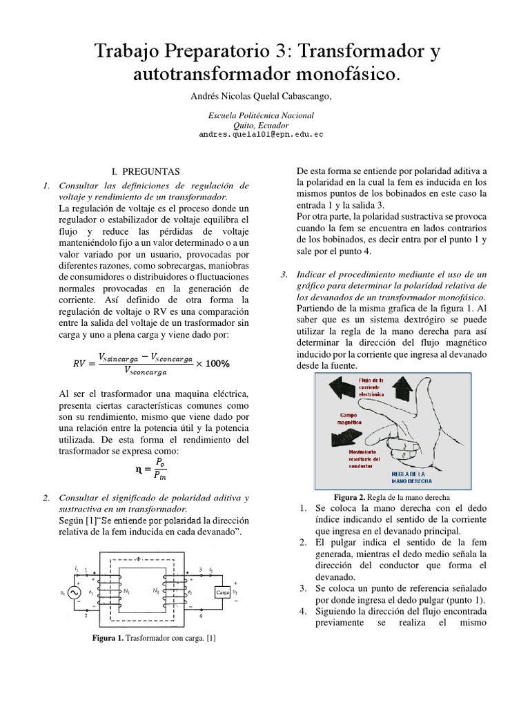 LCEE Quelal Preparatorio3 | PDF | Transformador | Inductor