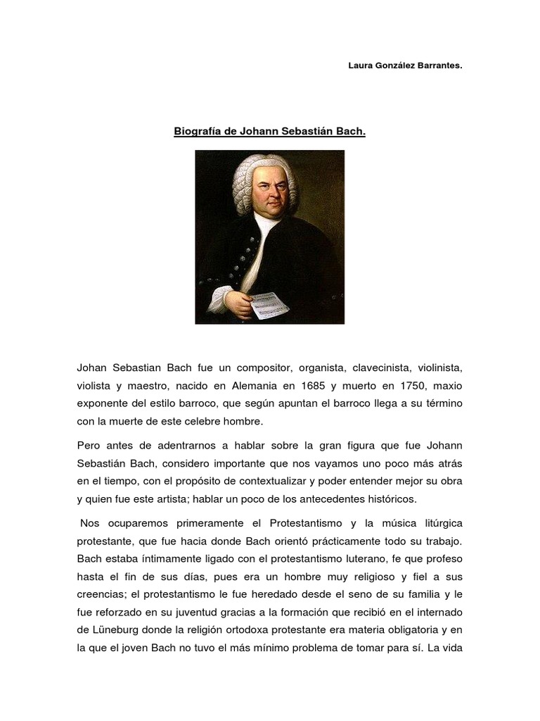 Bio Bach 2020 | PDF | Johann Sebastian Bach | protestantismo