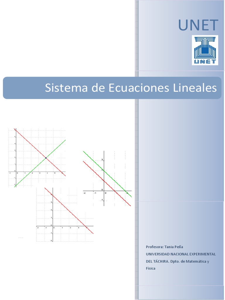 Clase Nº 3 Sistema Lineales | PDF | Sistema de ecuaciones lineales | Matriz (Matemáticas)