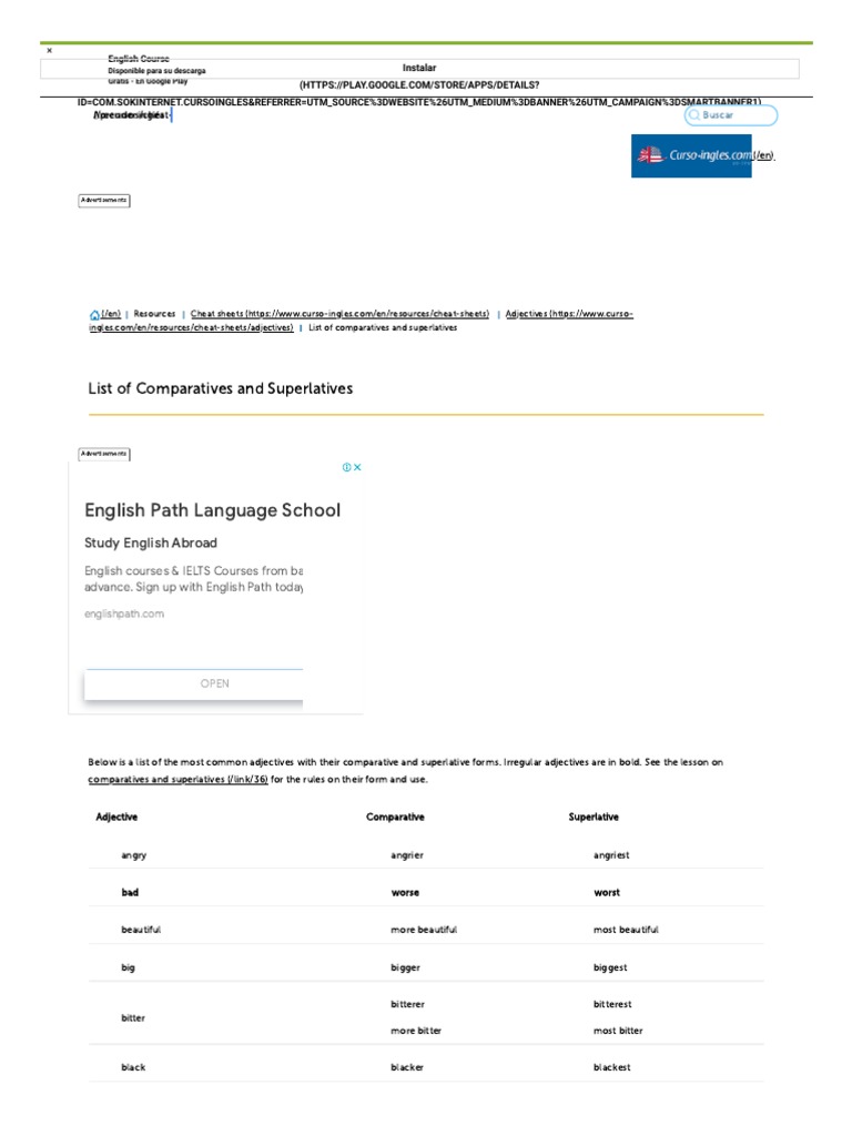 Comparatives and Superlatives Guide | PDF | Linguistics
