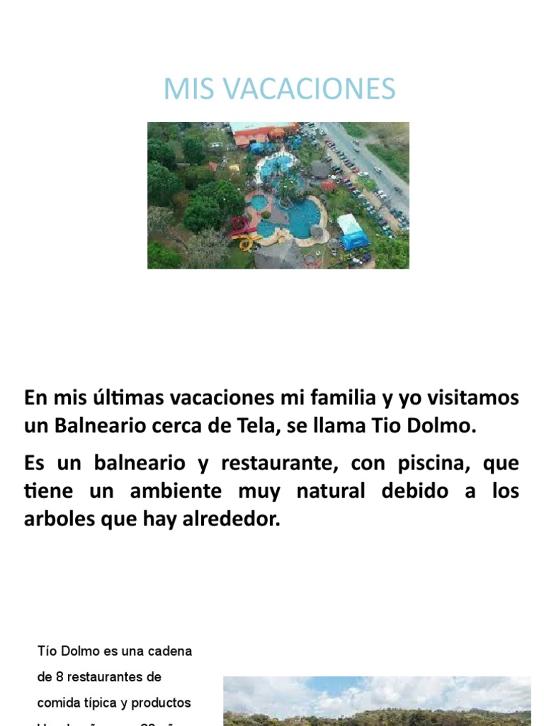 Balneario Tío Dolmo: Naturaleza y Diversión | PDF | Salud y bienestar ...