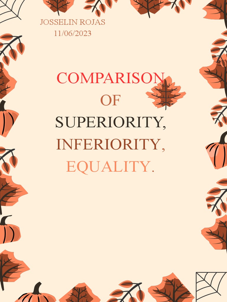 comparison of superiority inferiority e equality | PDF