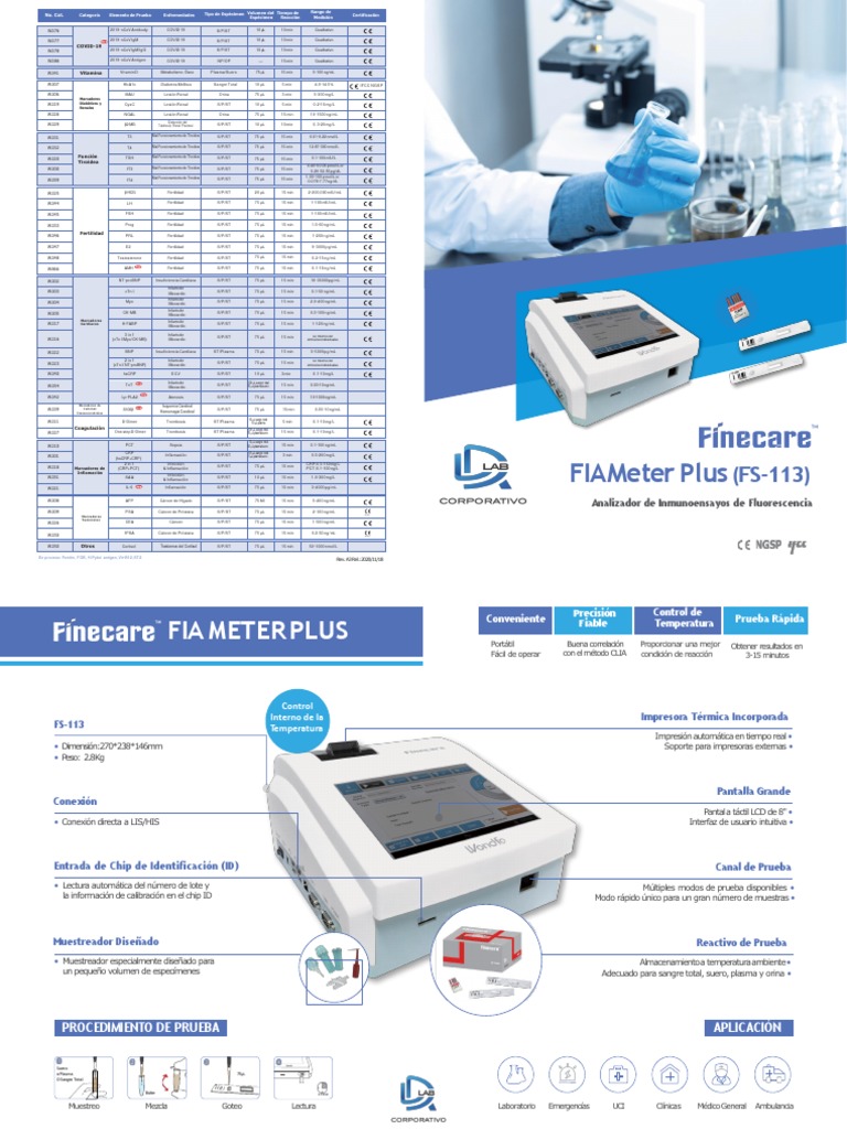 Flyer-Finecare™ FIA Meter II Plus (FS-113) 2020 (Español) | PDF ...