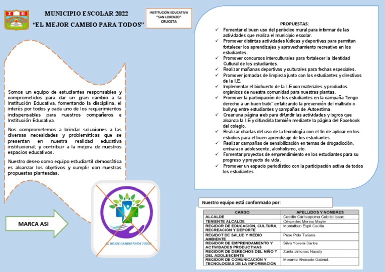 DIPTICO MUNICIPIO ESCOLAR | PDF
