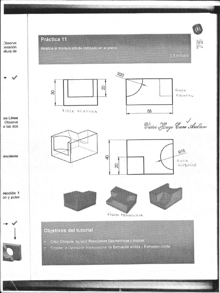 SolidWorks Prácticas 11-20 | PDF