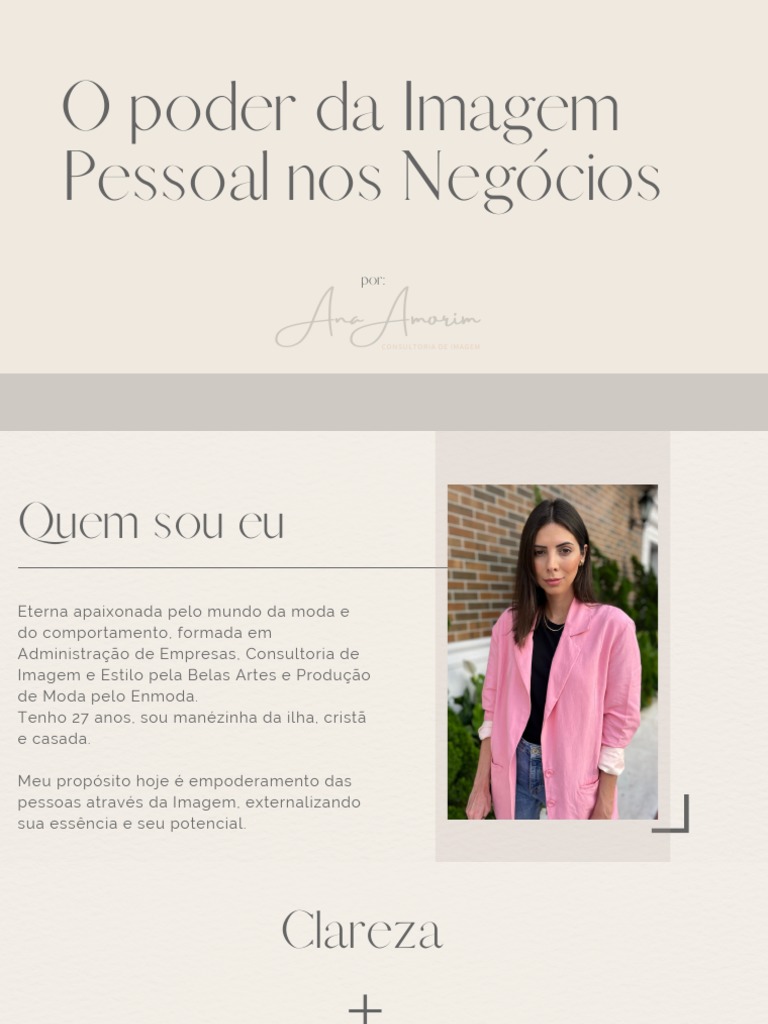 O Poder Da Imagem Pessoal Nos Negócios: Anaamorim | PDF | Roupas ...