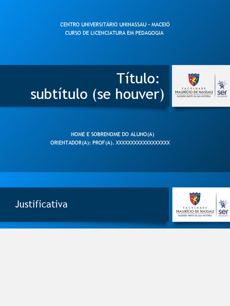 Modelo de Slide TCC - Uninassau | PDF | Cognição