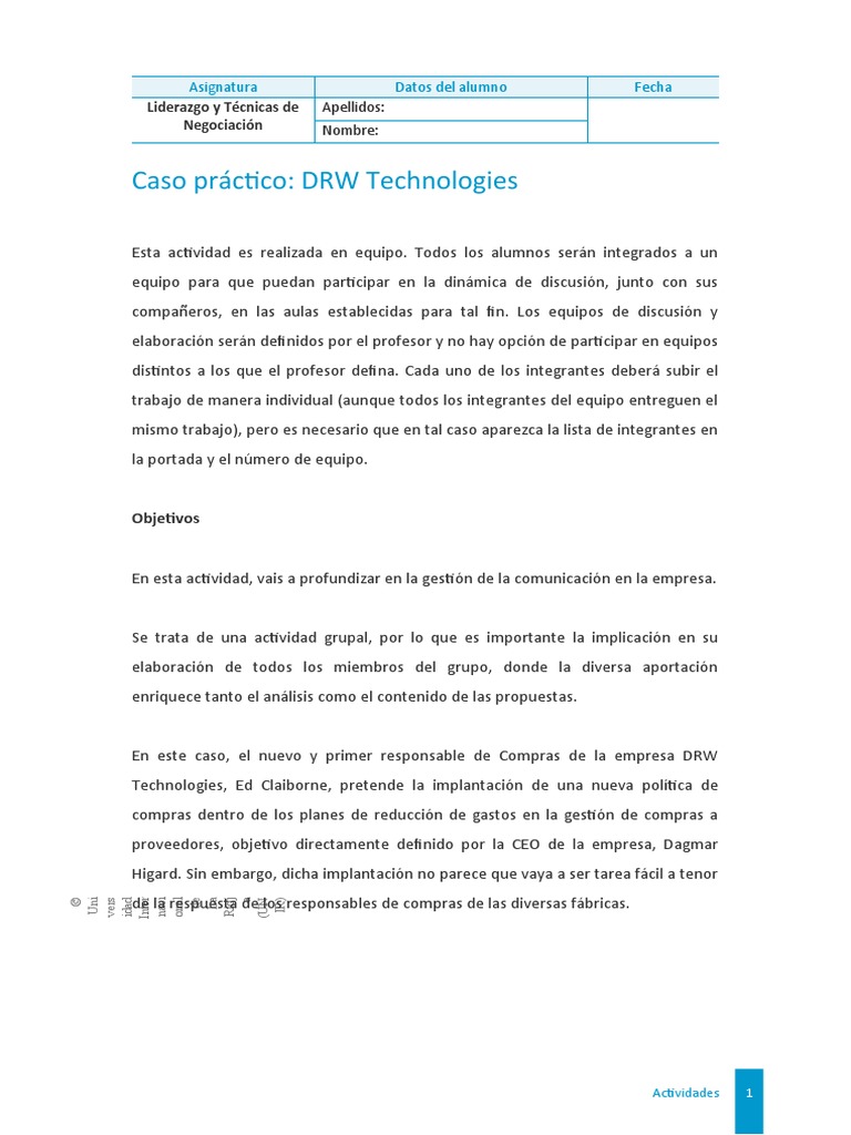 Actividad DRW Technologies | PDF | Bibliografía
