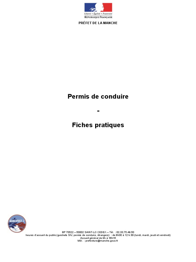 Permis de Conduire - Fiches Pratiques | PDF | Permis de conduire | Passeport